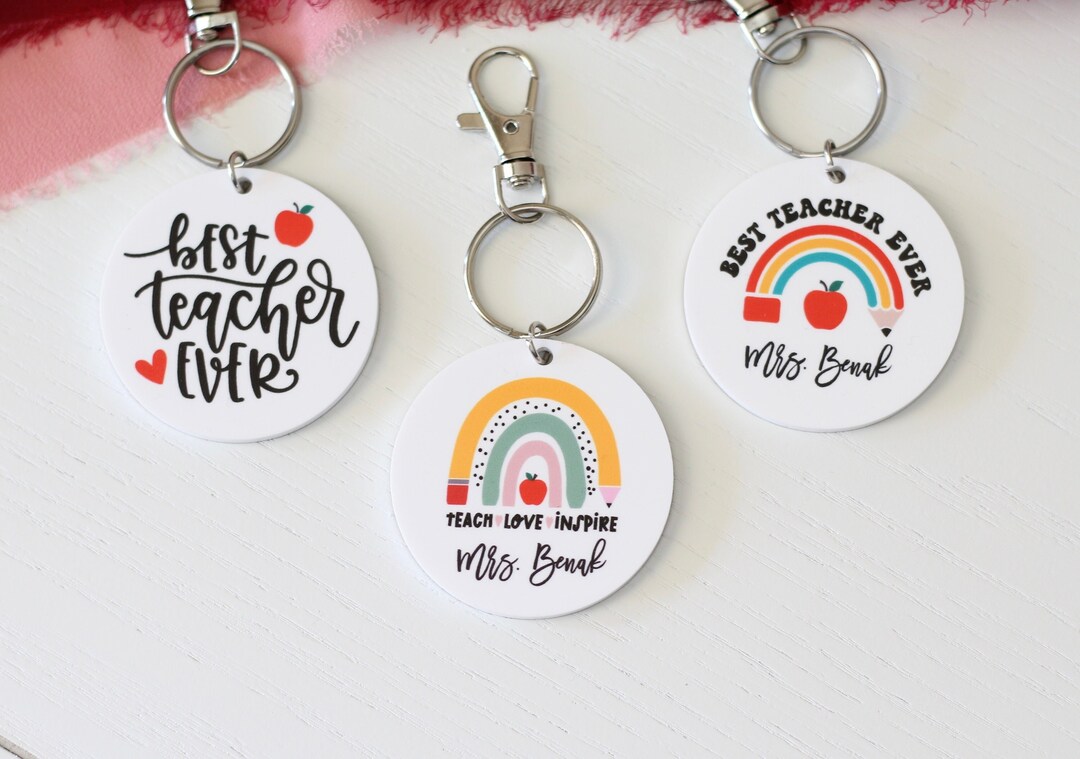 Teacher Keychains | Teacher Gift | Teacher Appreciation Keychain - Etsy