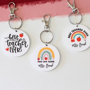 Teacher Keychains | Teacher Gift | Teacher Appreciation Keychain - Etsy