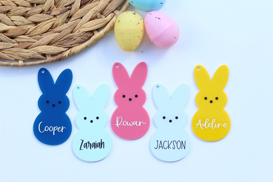 Personalized Easter Tag, Peep Tag, Easter Basket Gift Tag - Etsy