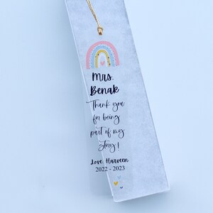 Teacher Thank You Bookmarks, Teacher Appreciation Gift, End of School ...