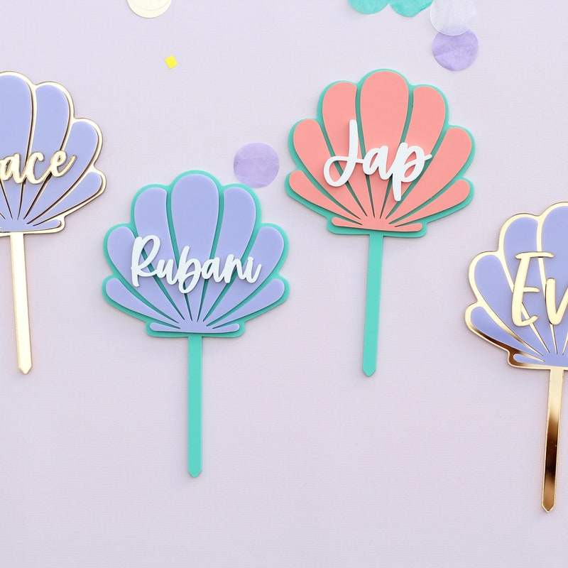 Seashell Cake Topper - Etsy