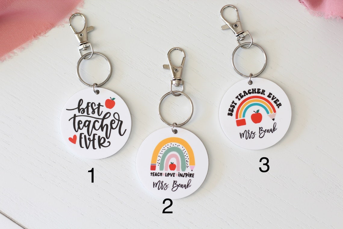 Teacher Keychains | Teacher Gift | Teacher Appreciation Keychain - Etsy