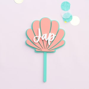 Mermaid Shell Cake Topper | Mermaid Party | Mermaid Birthday | Acrylic ...