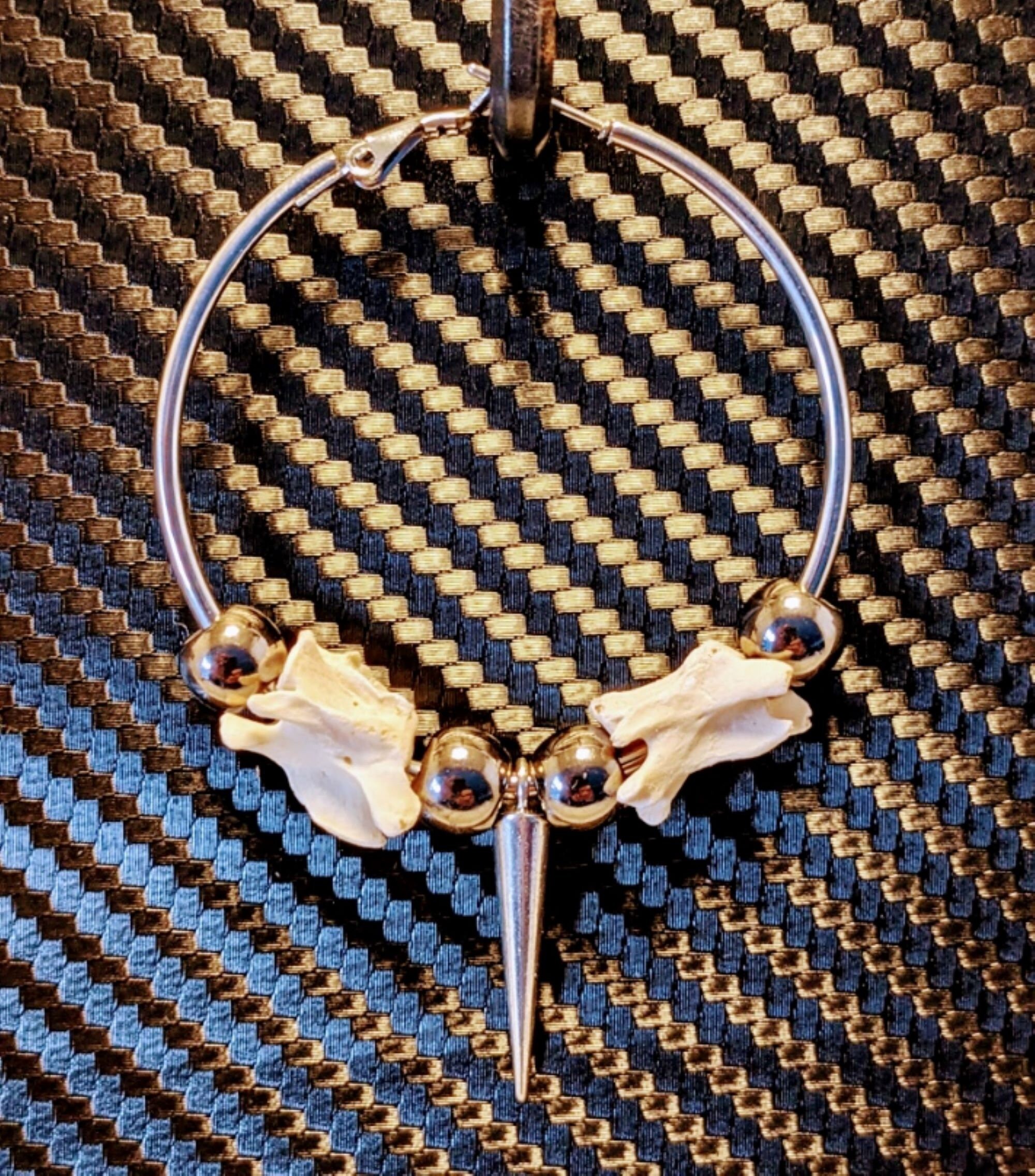 Bone Earrings , Goth, Punk, Hoop Earrings, Natural Jewelry, Bone ...