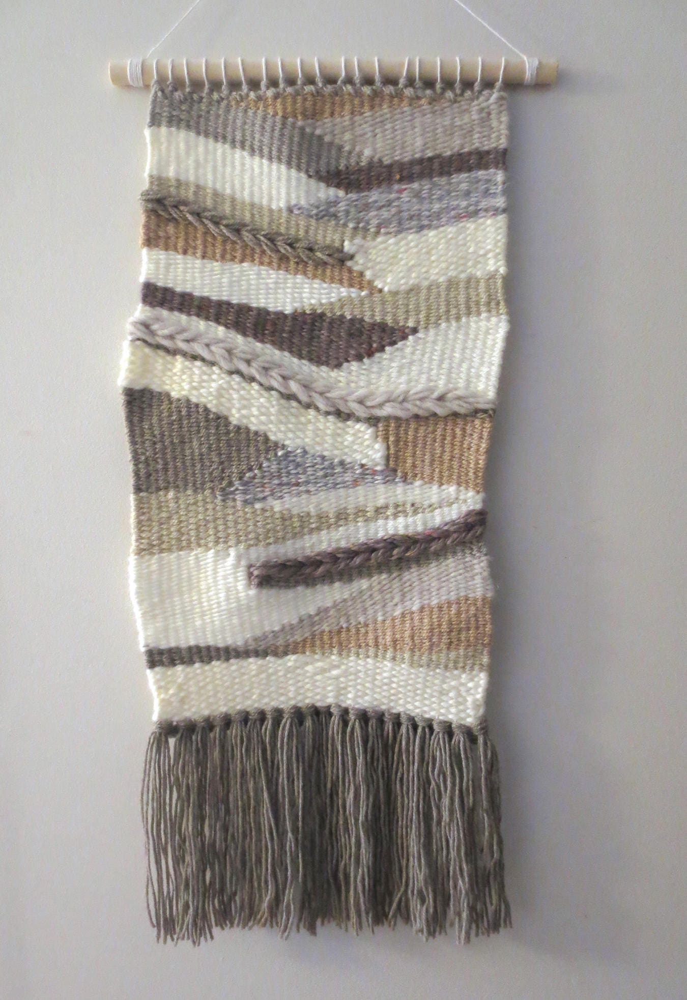 Woven Wall Hanging Neutral Color Tapestry Wool Blend Cream - Etsy UK