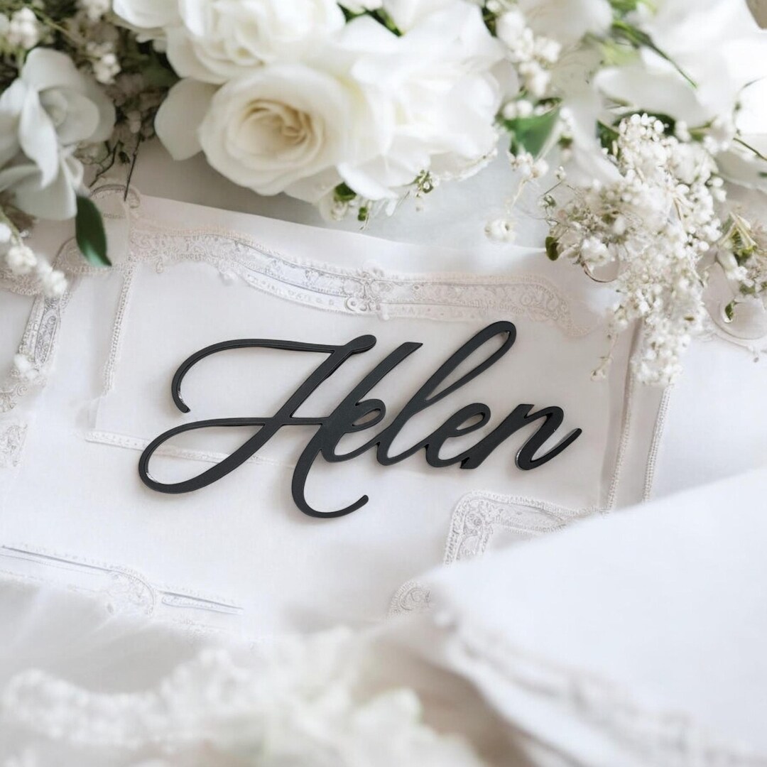 Personalized 3D Acrylic Name Cut Outs for Bridesmaid Boxes, Wedding ...