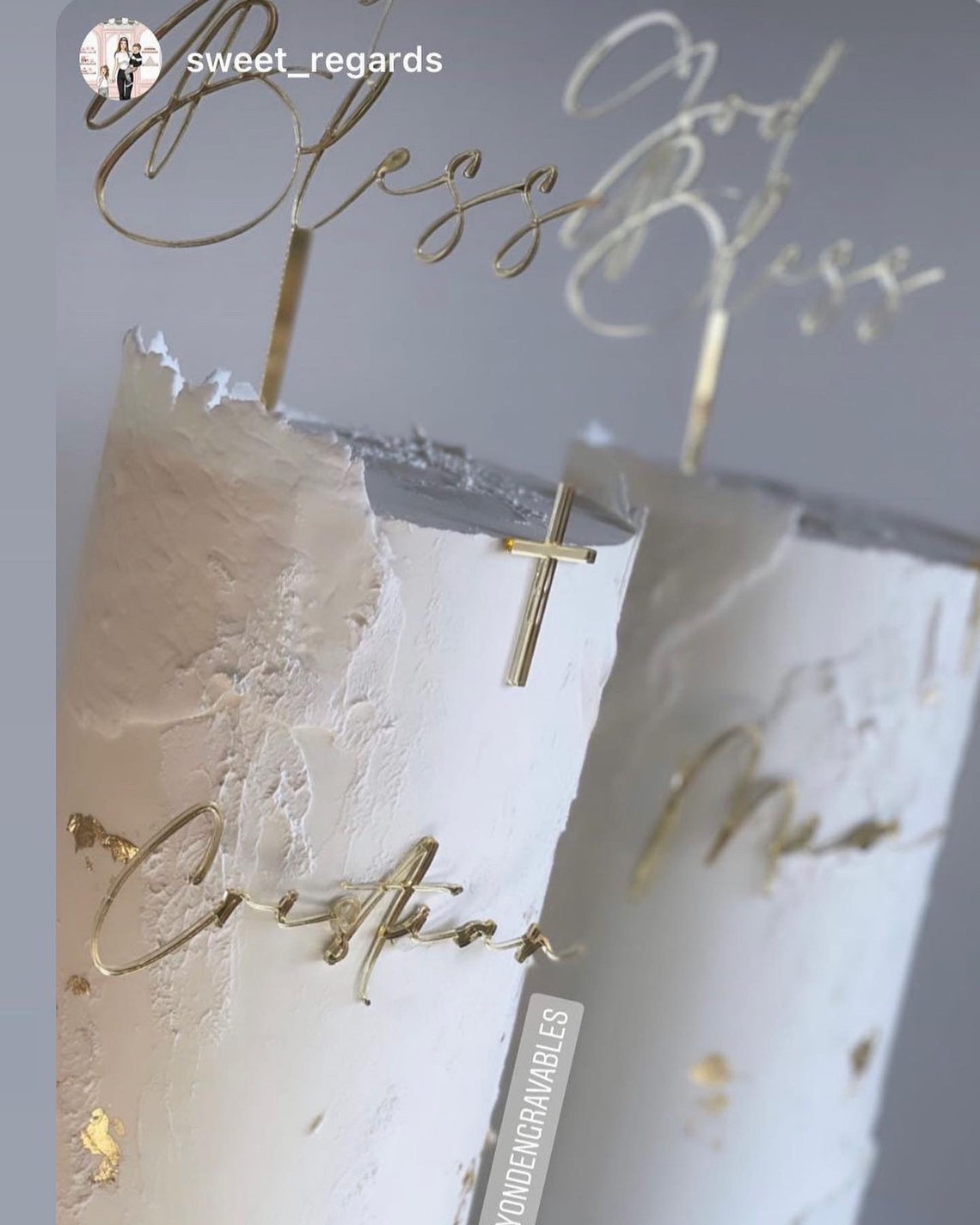 God Bless Signature Font Cake Topper - Etsy