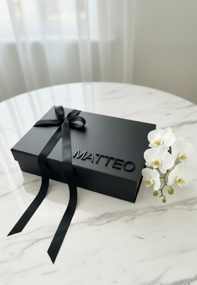 Groomsmen Proposal Box | Personalized Magnetic Keepsake With 3D Acrylic ...