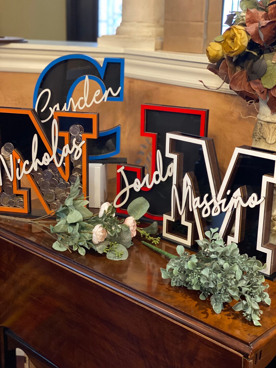 Personalized Name Initial Money Bank Gift for Kids Custom - Etsy