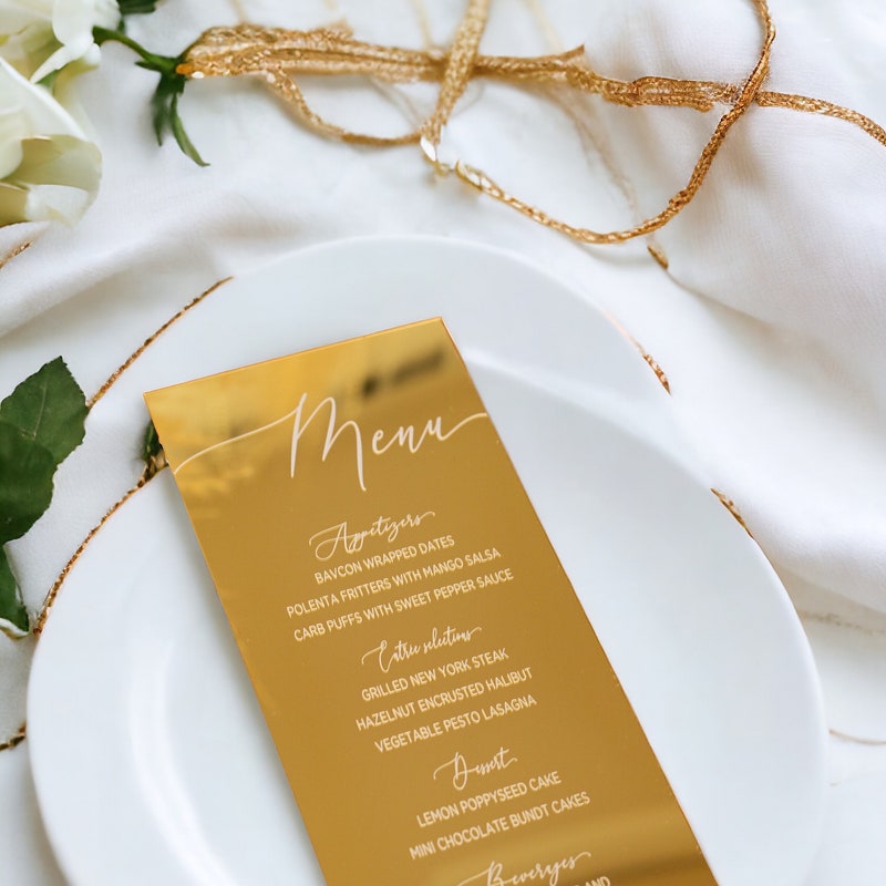 Acrylic Menus - Etsy