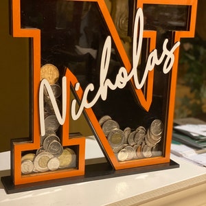 Personalized Name Initial Money Bank Gift for Kids Custom - Etsy