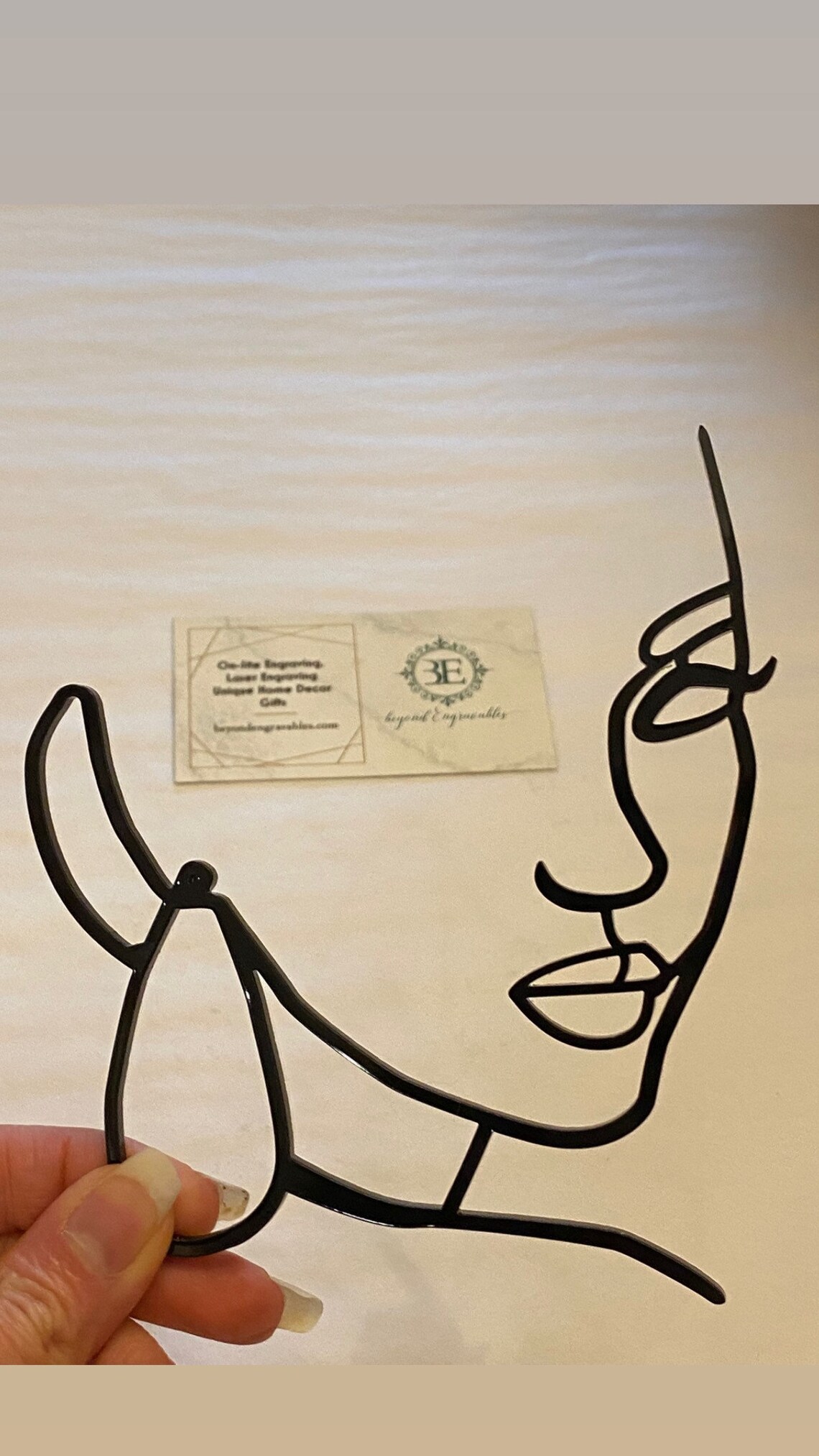 Birthday Girl Line Art Face Charm Topper Woman Mirror Cake - Etsy