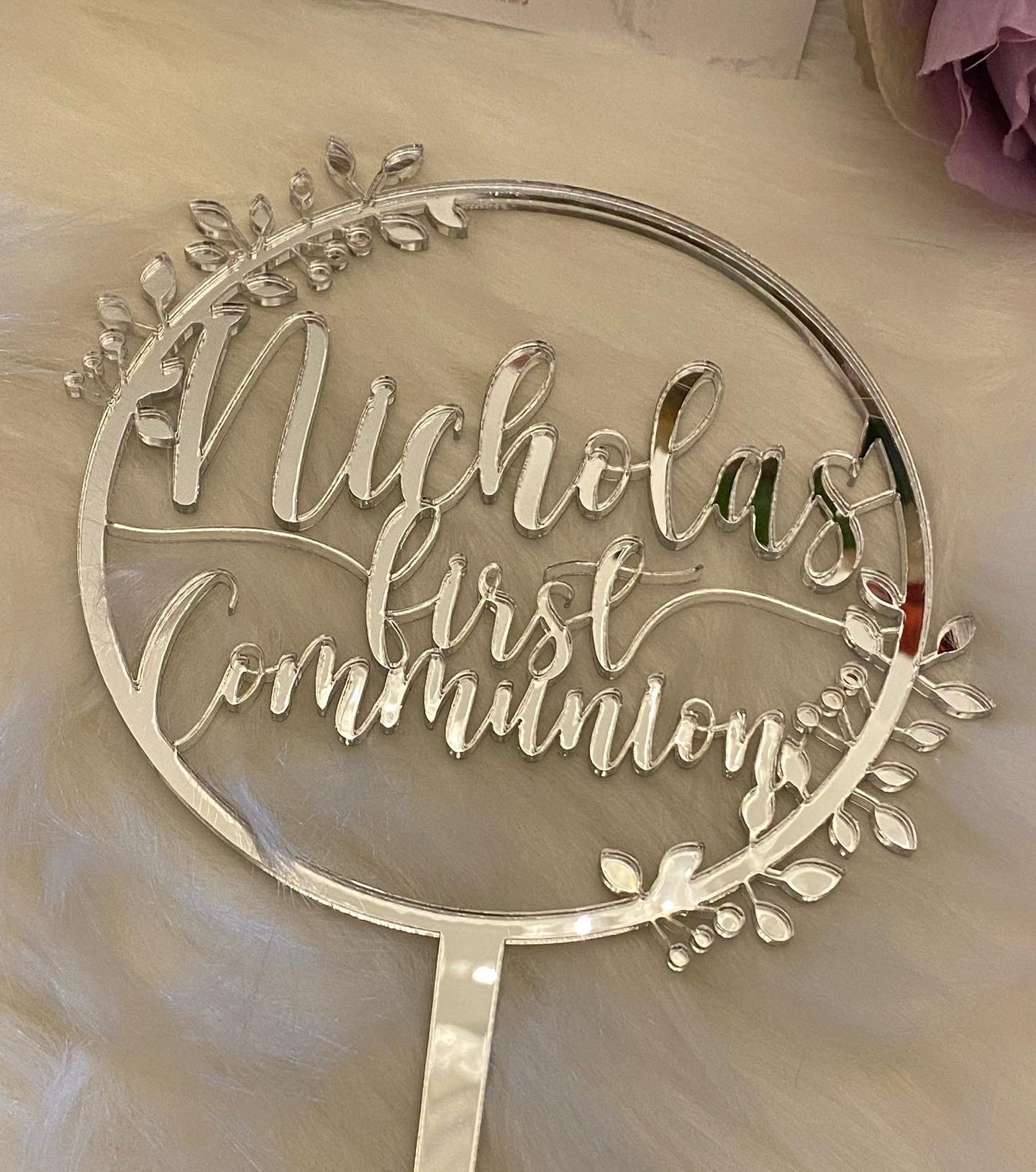 First Holy Communion Cake Topper First Communion Cake Topper - Etsy