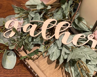 Gather Script Sign - Etsy