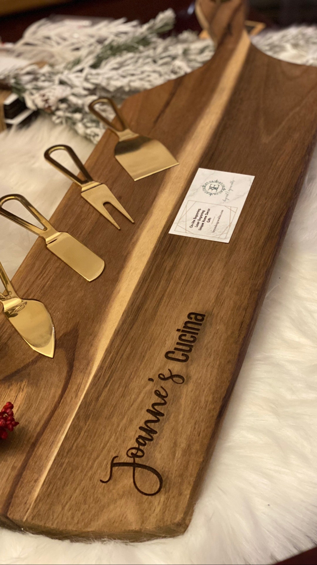 Personalized Acacia Long Serving Board, Housewarming Gift, Wedding Gift ...