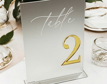 3D Table Numbers Wedding Table Numbers Frosted Acrylic Table Numbers ...