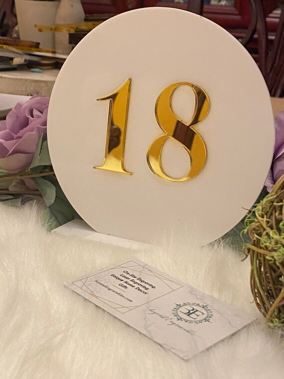 Disc Table Numbers/weddings/ Table Number/table Decor - Etsy
