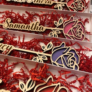 Personalized Wooden Rose Name/weddings/valentine's/gifts/bridal Shower ...