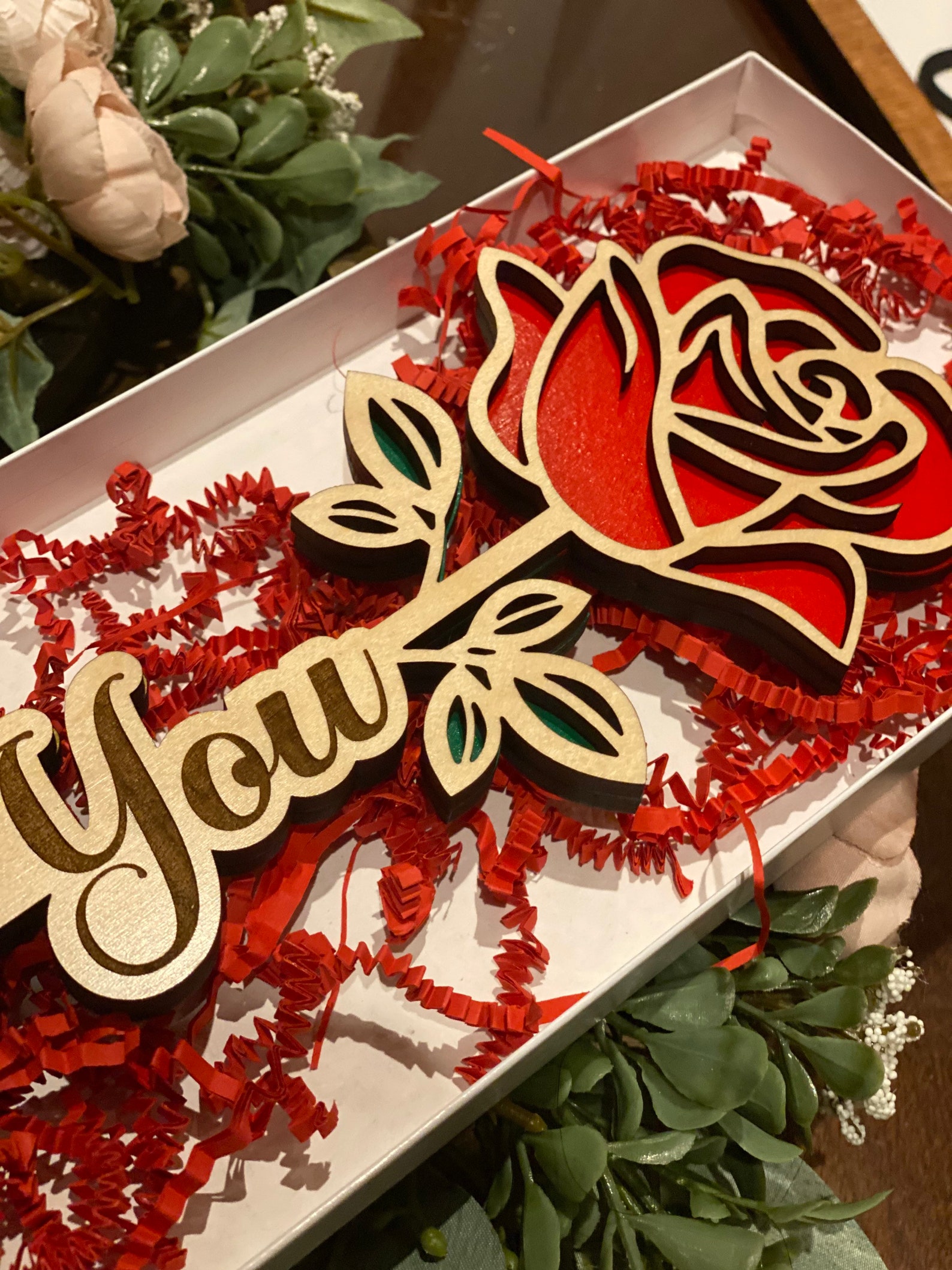 Personalized Wooden Rose Name/weddings/valentine's/gifts/bridal Shower ...