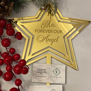 Personalized Christmas Tree Topper, Custom Laser Engraved Ornament ...