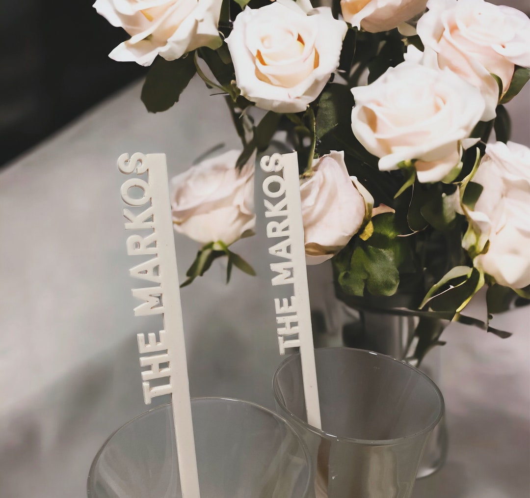 Personalized Stir Sticks | Wedding Drink Stirrers | Engagement Party ...