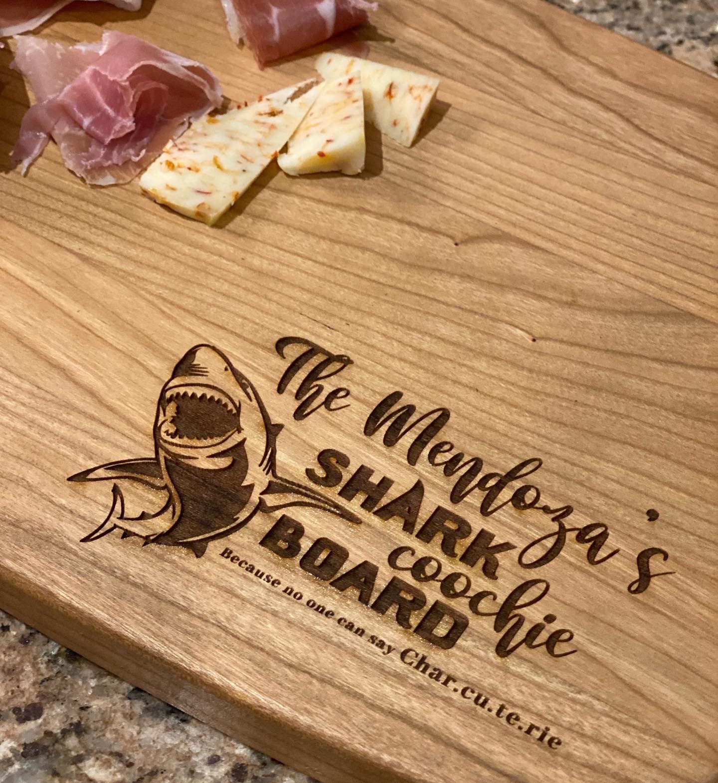 Shark Coochie Board Personalized Engraved Cutting Board - Etsy