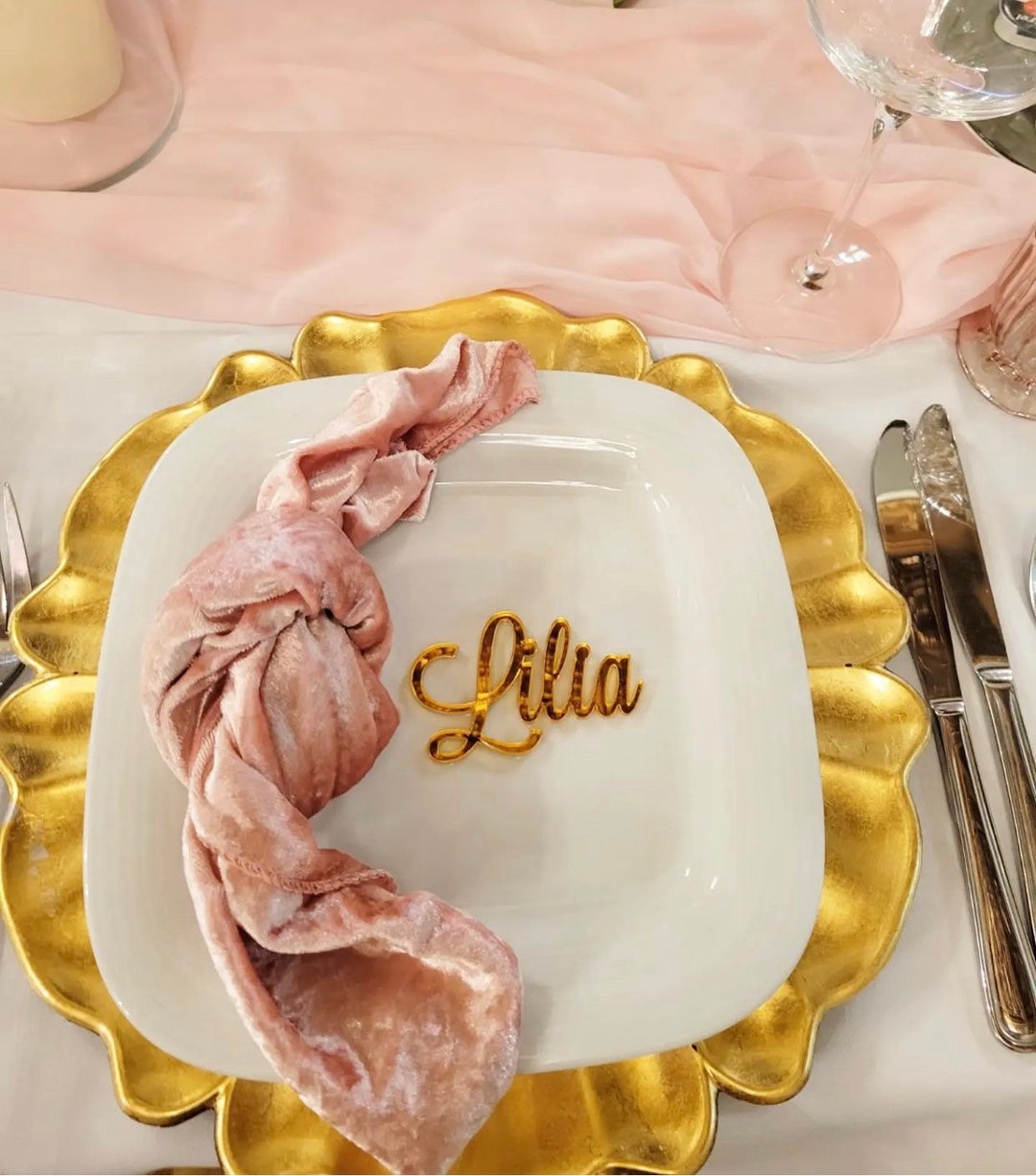 Place Cards, Wedding Place Cards, Laser Cut Names Place Cards, Acrylic ...