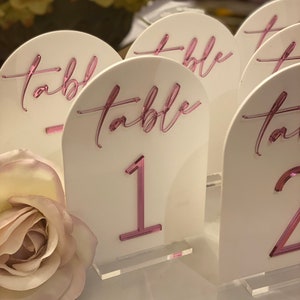3D Table Numbers - Wedding Table Numbers - Frosted Acrylic Table ...