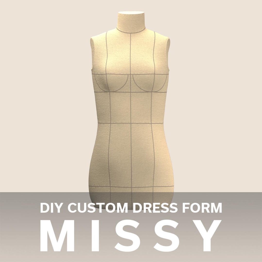 Custom Made-to-measure DIY Stuffed Dress Form Mannequin Sewing Pattern ...