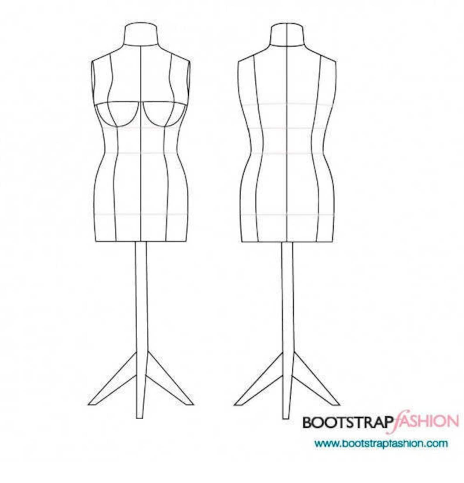 DIY Dress Form Sewing Pattern PDF Mannequin Size 10 bra - Etsy