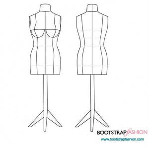 DIY Dress Form Sewing Pattern (PDF) - Mannequin Size 10 (bra Cups C, D ...