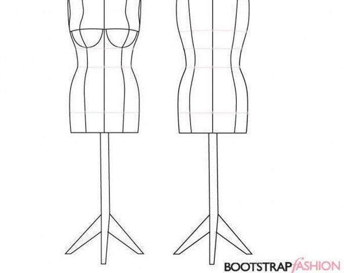 Custom Made-to-measure DIY Stuffed Dress Form Mannequin Sewing Pattern ...