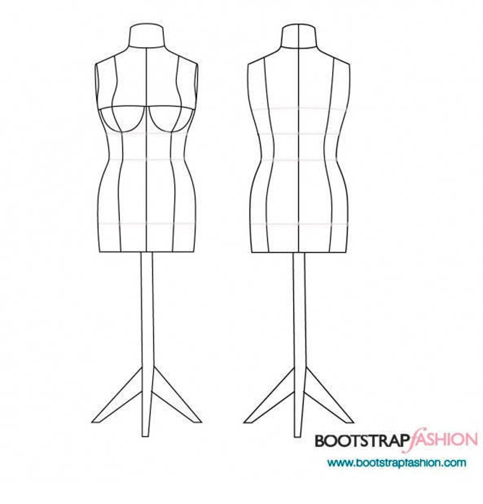 DIY Dress Form Sewing Pattern PDF Mannequin Size 4 bra - Etsy