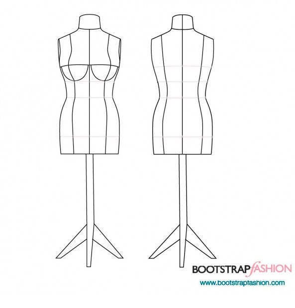 DIY Dress Form Sewing Pattern (PDF) - Mannequin Size 14 (bra Cups D, D ...