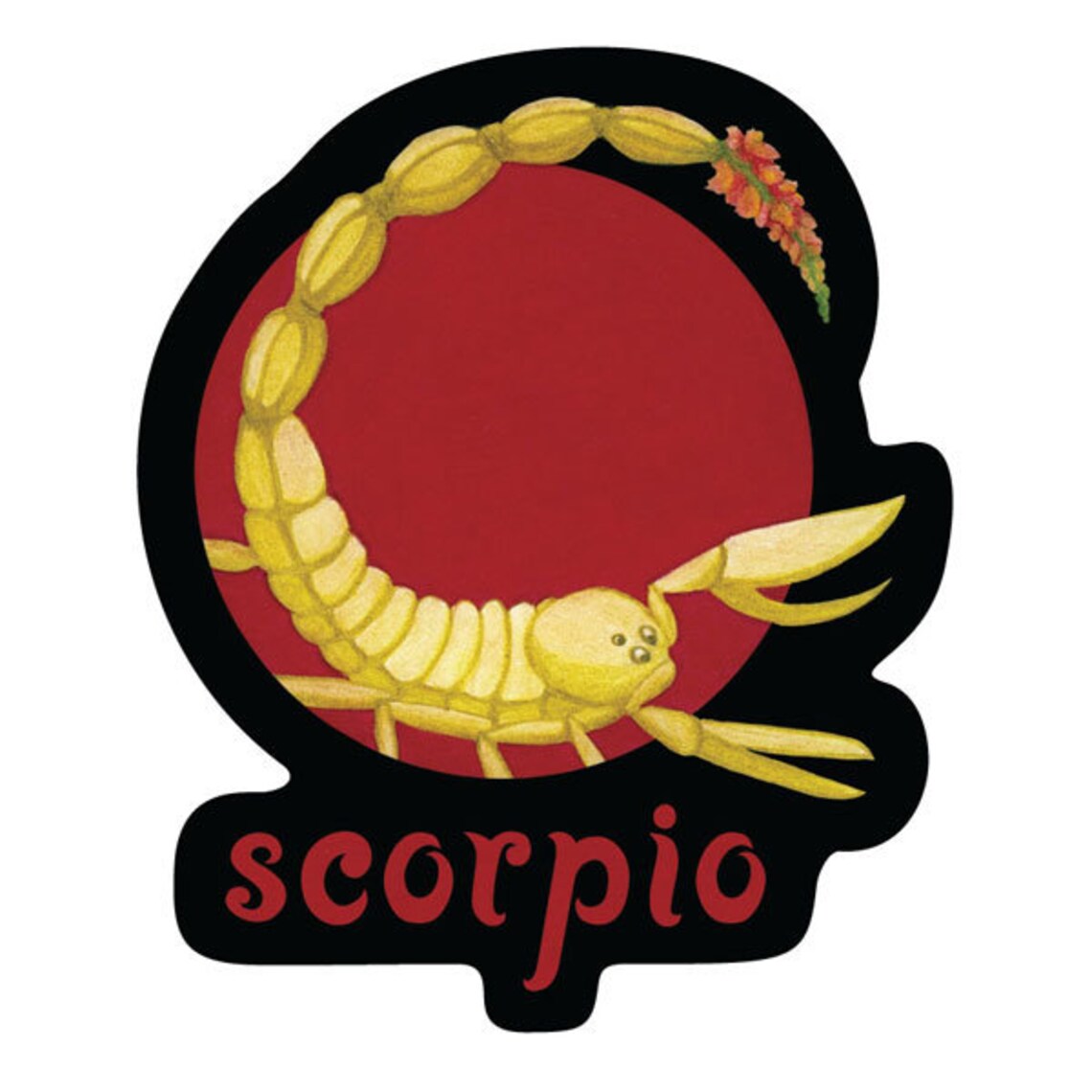 Escorpio la pegatina del zodíaco de escorpión con letras de - Etsy España