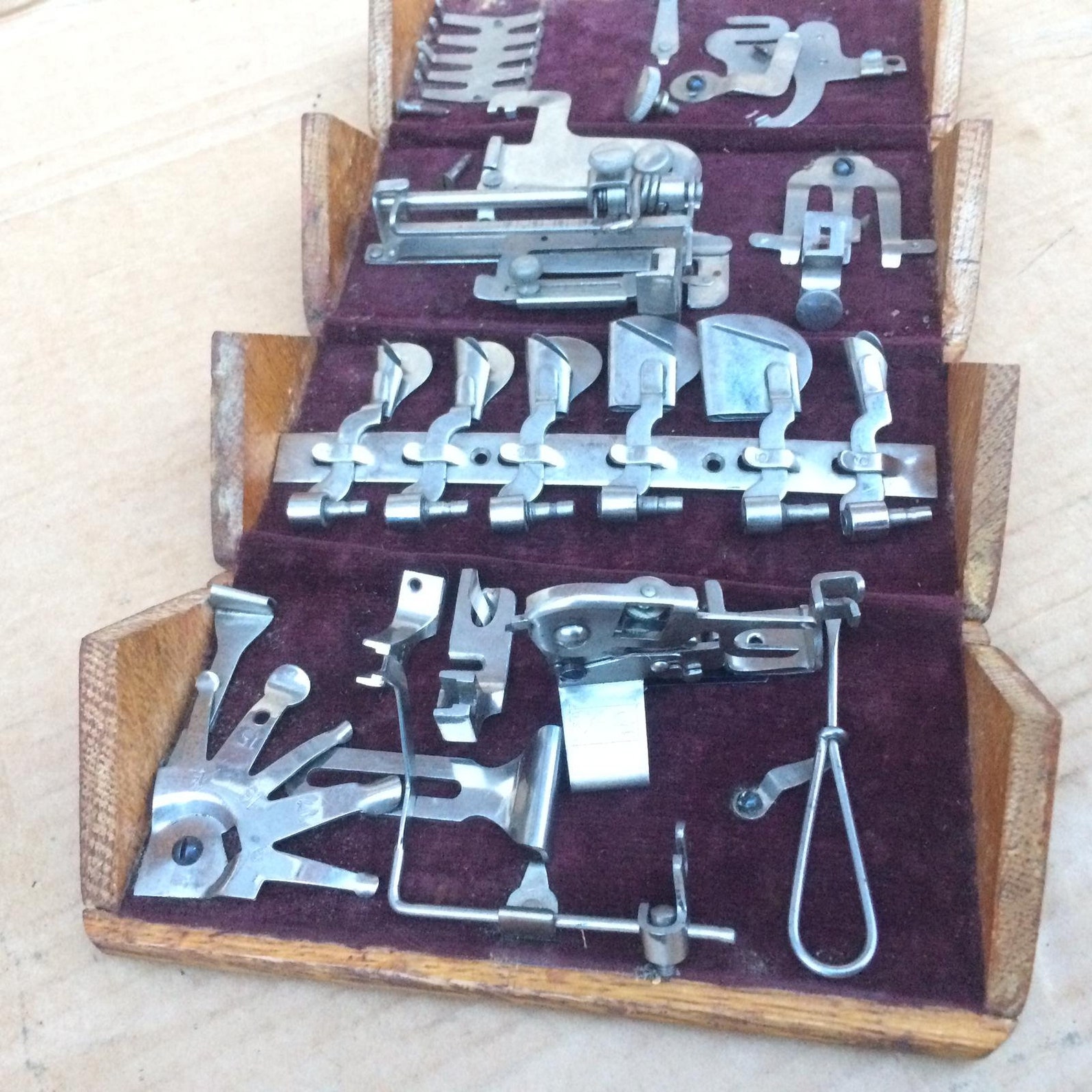Rare Antique Singer Style Box/ Oak Puzzle Box With Attachments | Etsy UK