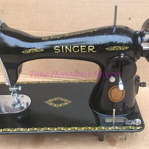 Rare Singer 15 15K Vintage Hand Crank Sewing Machine With - Etsy