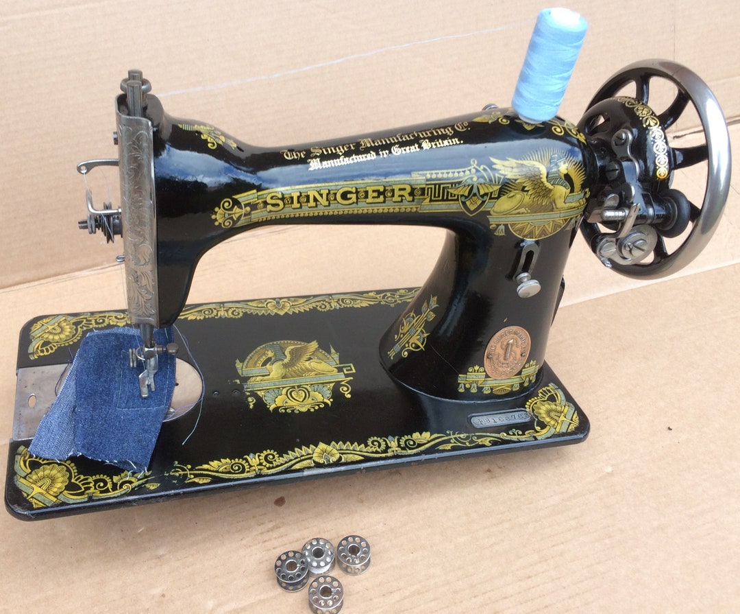 Beautiful Singer Sphinx 15 15K Treadle Vintage Sewing Machine - Etsy ...