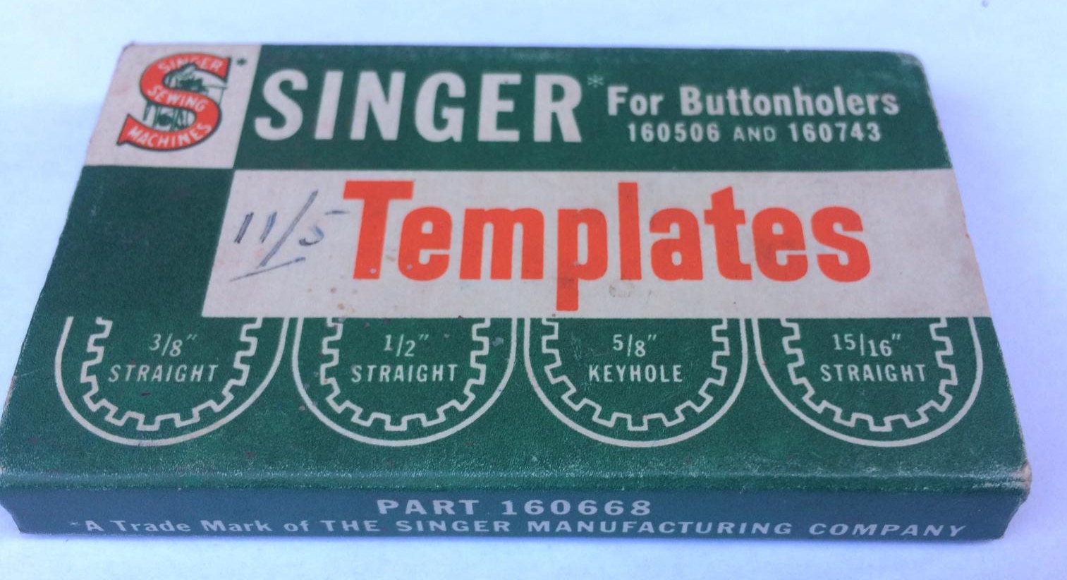 4 X Singer Buttonhole Templates for 160506 & 160743 - Etsy