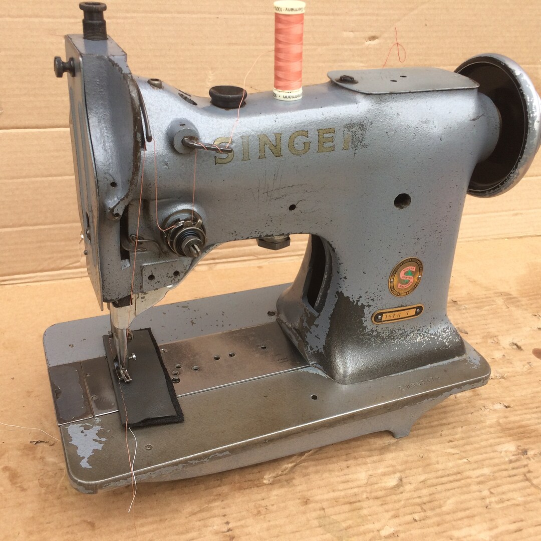 Vintage Singer 151K1 Unison Feed Walking Foot Heavy Duty Sewing Machine ...