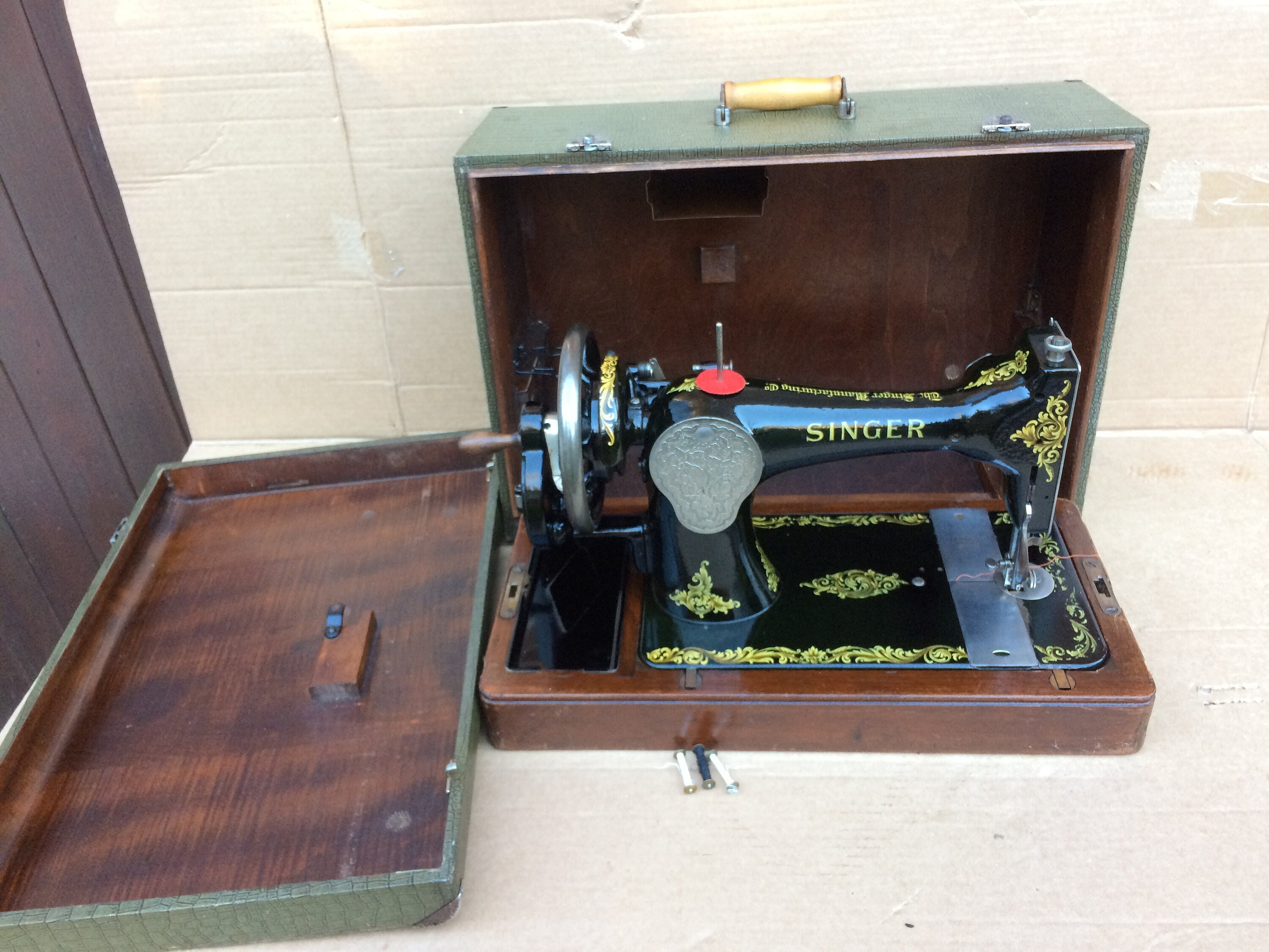 Singer 128 128K Antique Hand Crank Sewing Machine With Rococo - Etsy