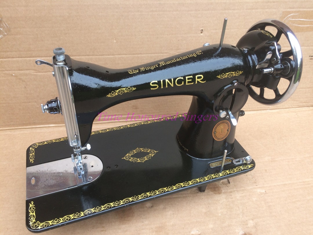 Rare Singer 15 15K Vintage Hand Crank Sewing Machine With - Etsy