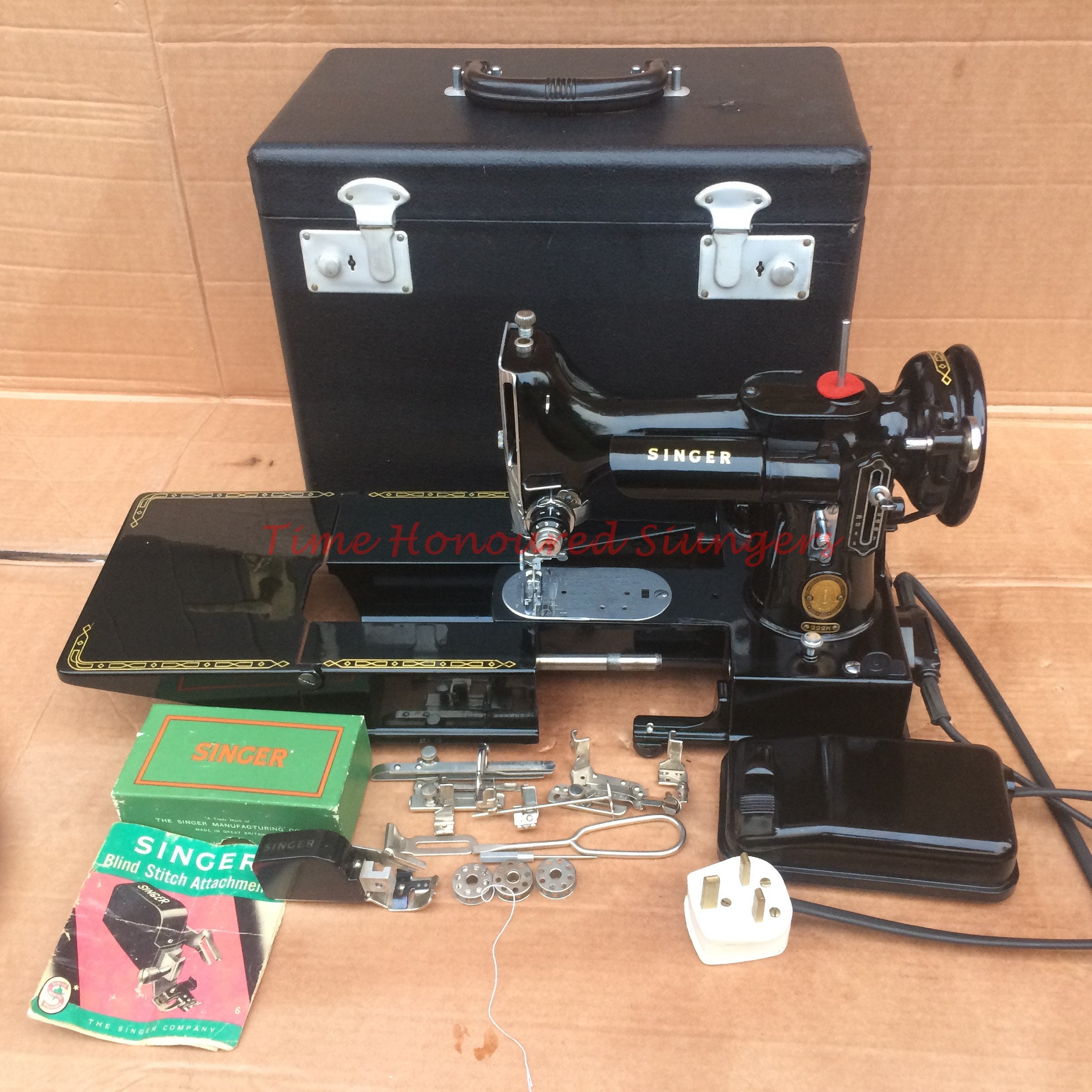 Craft Supplies & Tools Tools 1955 Vintage Singer 221K Portable ...