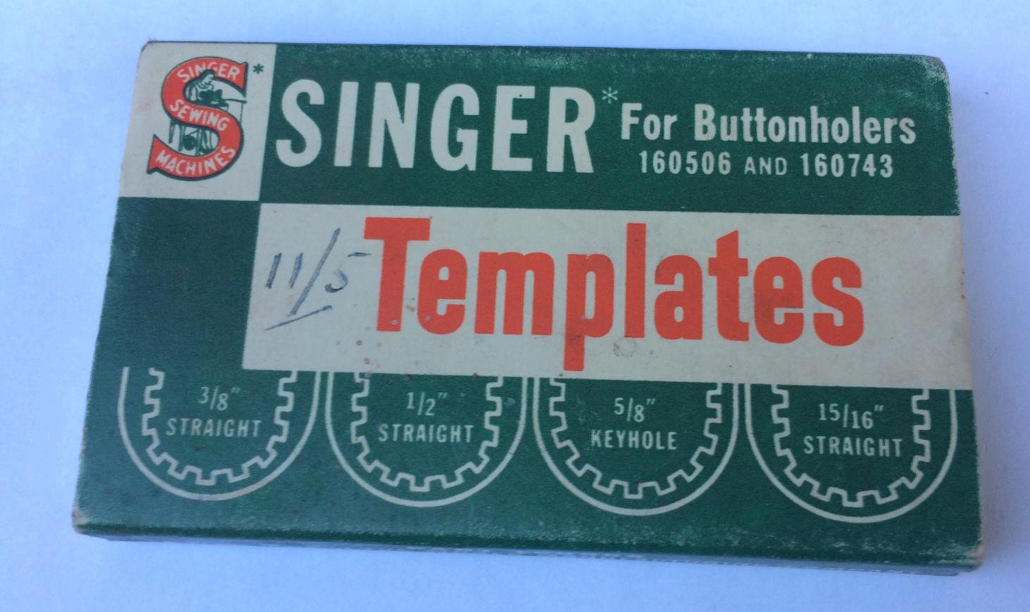 4 X Singer Buttonhole Templates for 160506 & 160743 - Etsy