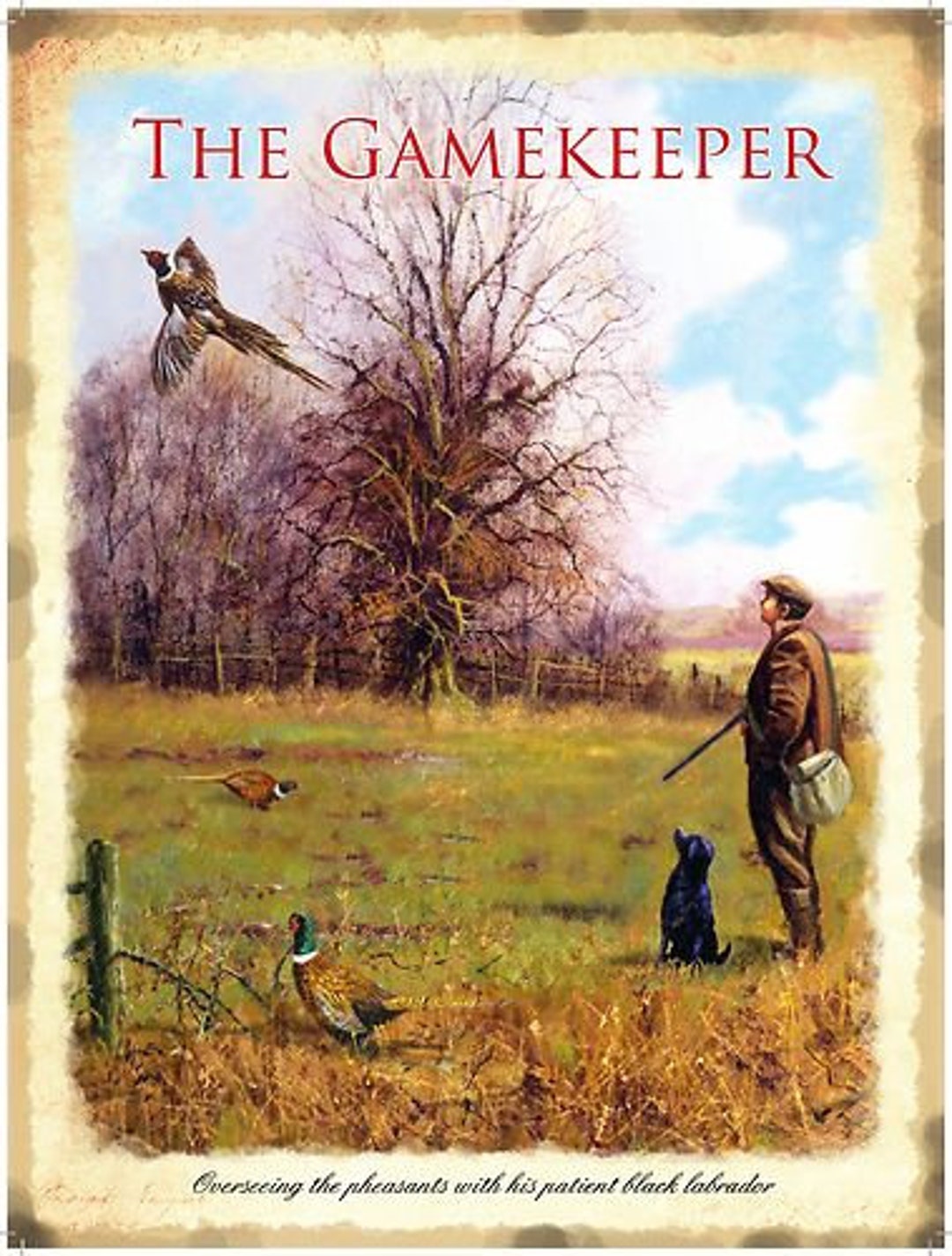 The Gamekeeper. Hunting With a Labrador Retriever Metal/steel Wall Sign ...