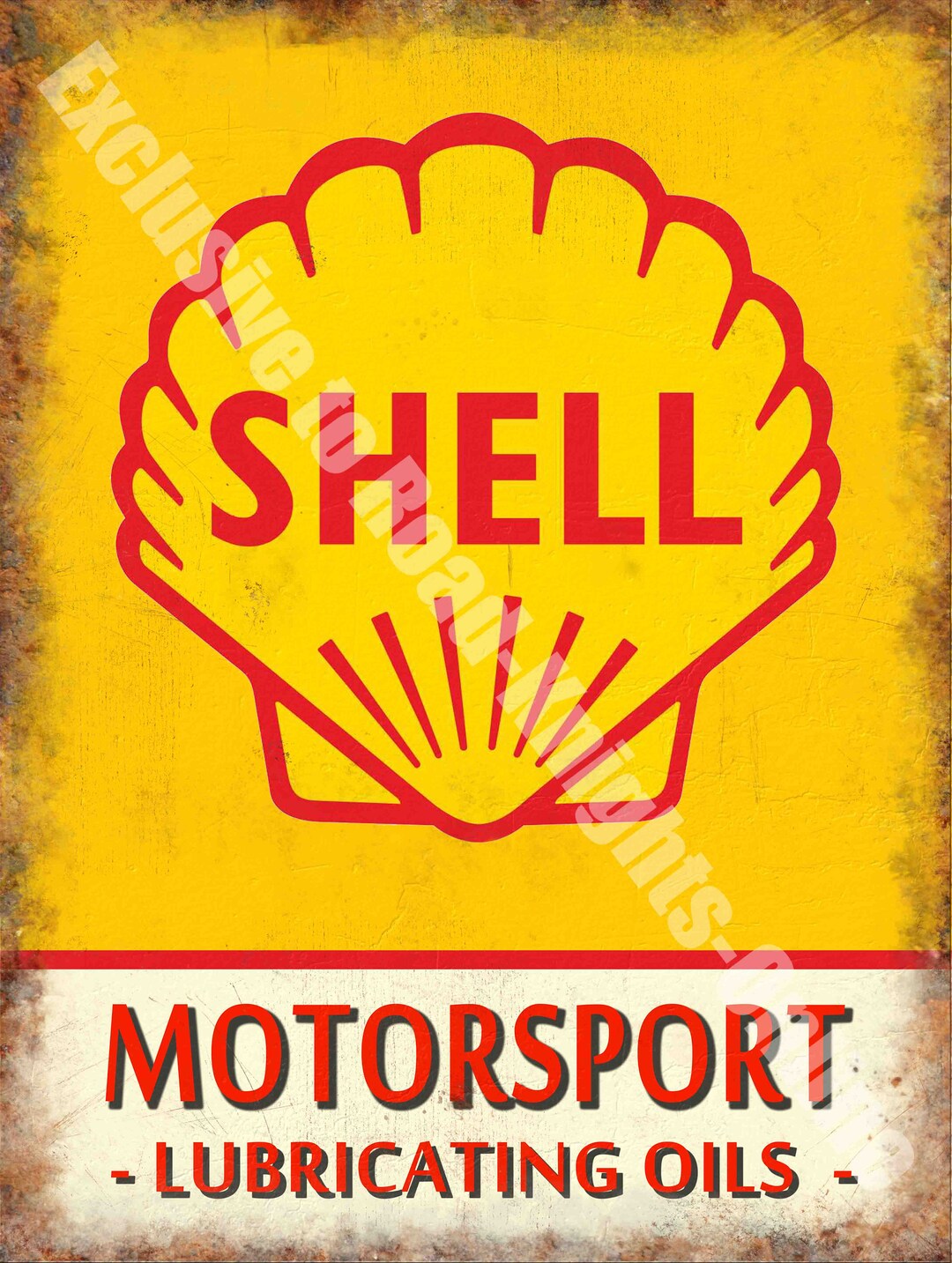Motorsport Lubricating Oils, Vintage Garage Petrol Metal/steel Wall ...