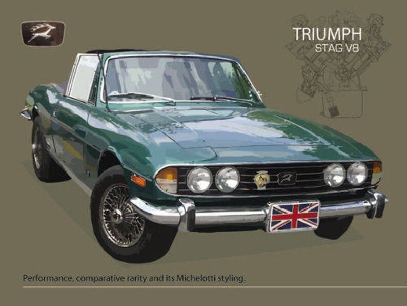 Triumph Stag V8 Classic British Convertible Sports Car - Etsy