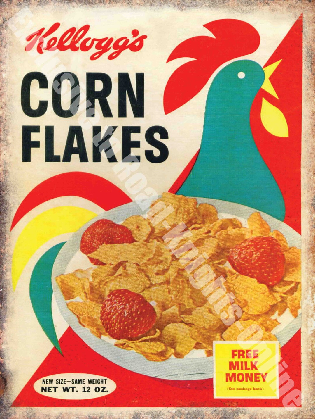 Kellogg's Corn Flakes Cereal Vintage Kitchen Advert Small - Etsy