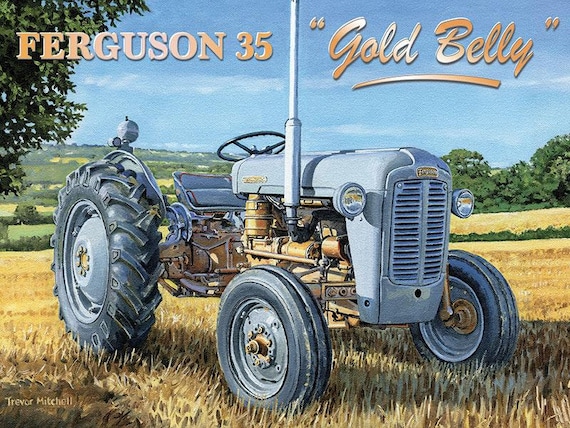 Ferguson 35 Gold Belly Grey Fergie Farm Tractor Old Garage - Etsy Hong Kong