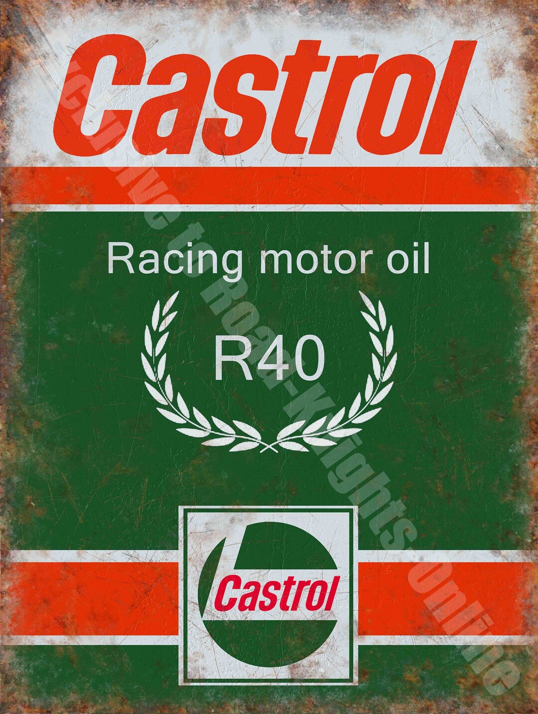 Castrol R Racing Motor Oil, 135 Petrol Old Vintage Garage, Metal/steel ...